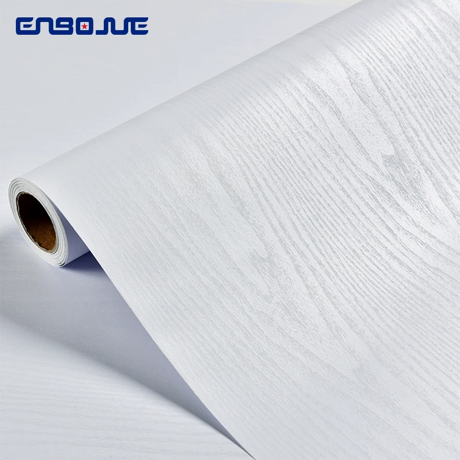 0.4x3m White Wood Furniture Renovation Sticker Pvc Solid Color Self ...