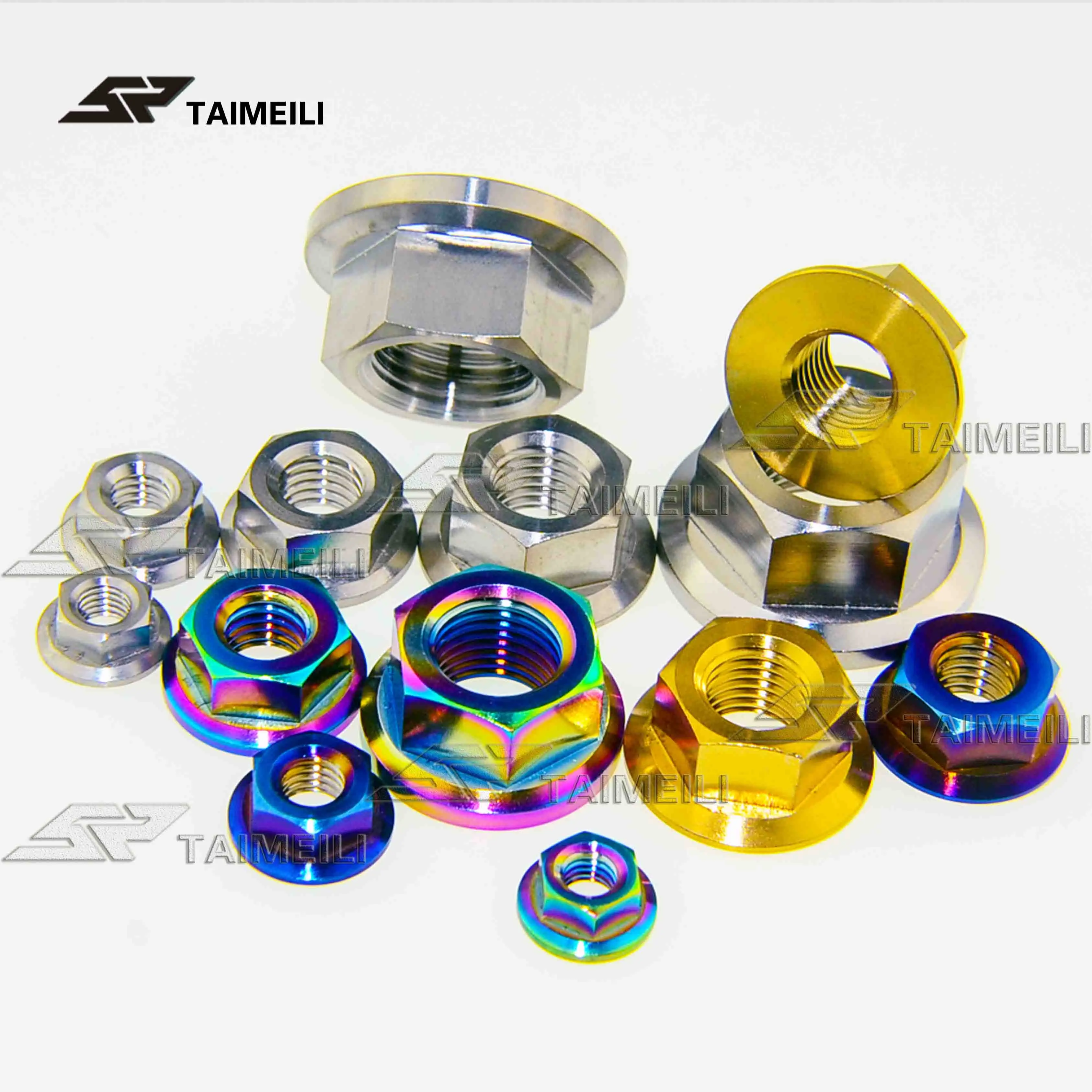 Titanium M5 M6 M8 M10 M12 M14 M16 Flange Nut Srew Bolts For Motorcycle ...
