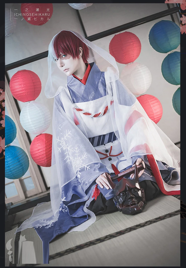 New My Hero Academia Todoroki Shoto Cosplay Costume Kimono Dress ...