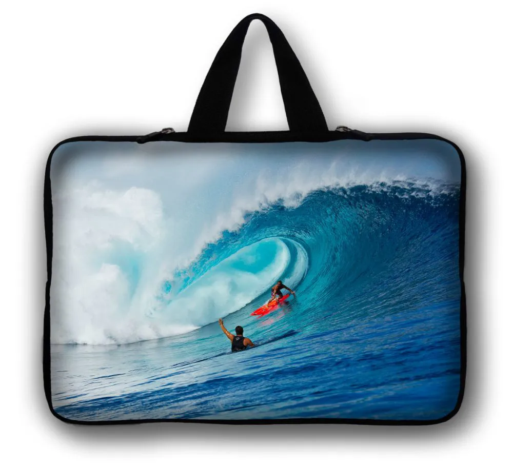 Surfing 14 Soft Neoprene Laptop Sleeve Case Bag Cover Hide Handle For