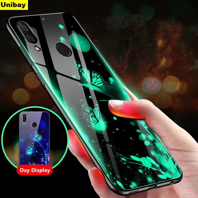 Unibay Huawei Nova 3 Tempered Glass Back Cover luminous huawei nova 3e ...