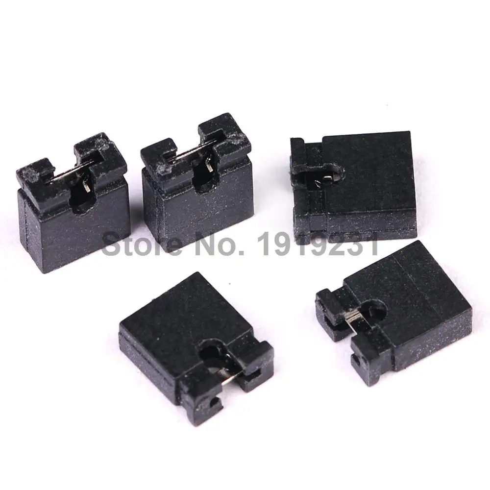1000pcs Black 2.54mm Standard Circuit Board Jumper Cap Shunts Short ...