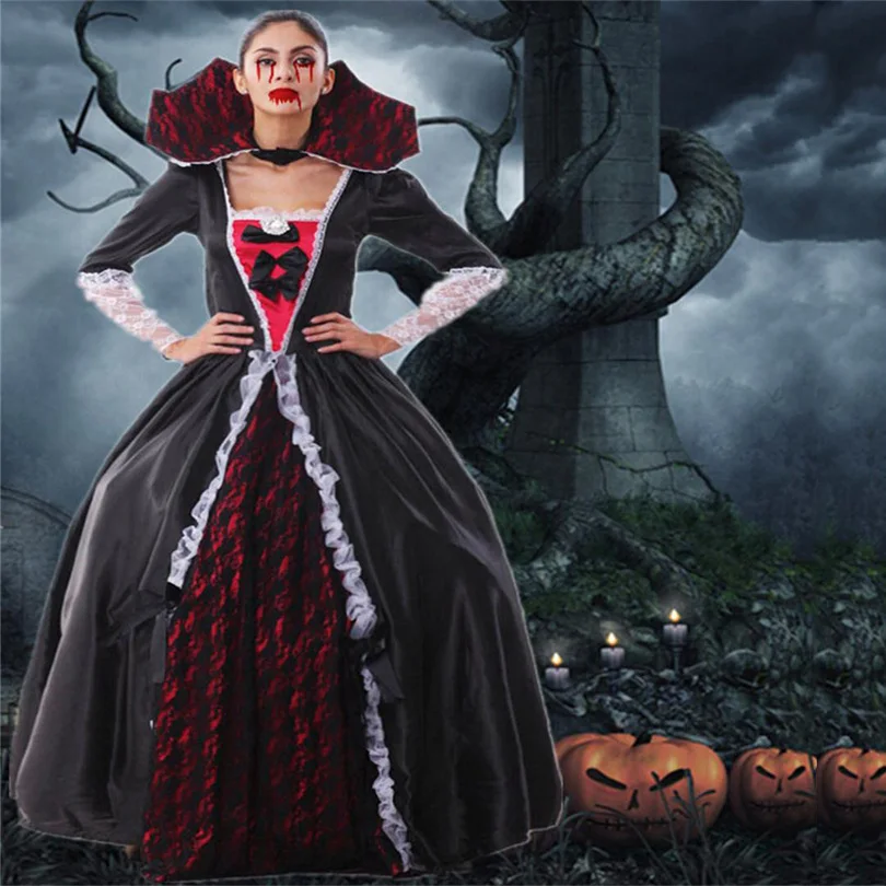 2015 Vampire Costume Women Adult Masquerade Ball Gown Halloween Fancy
