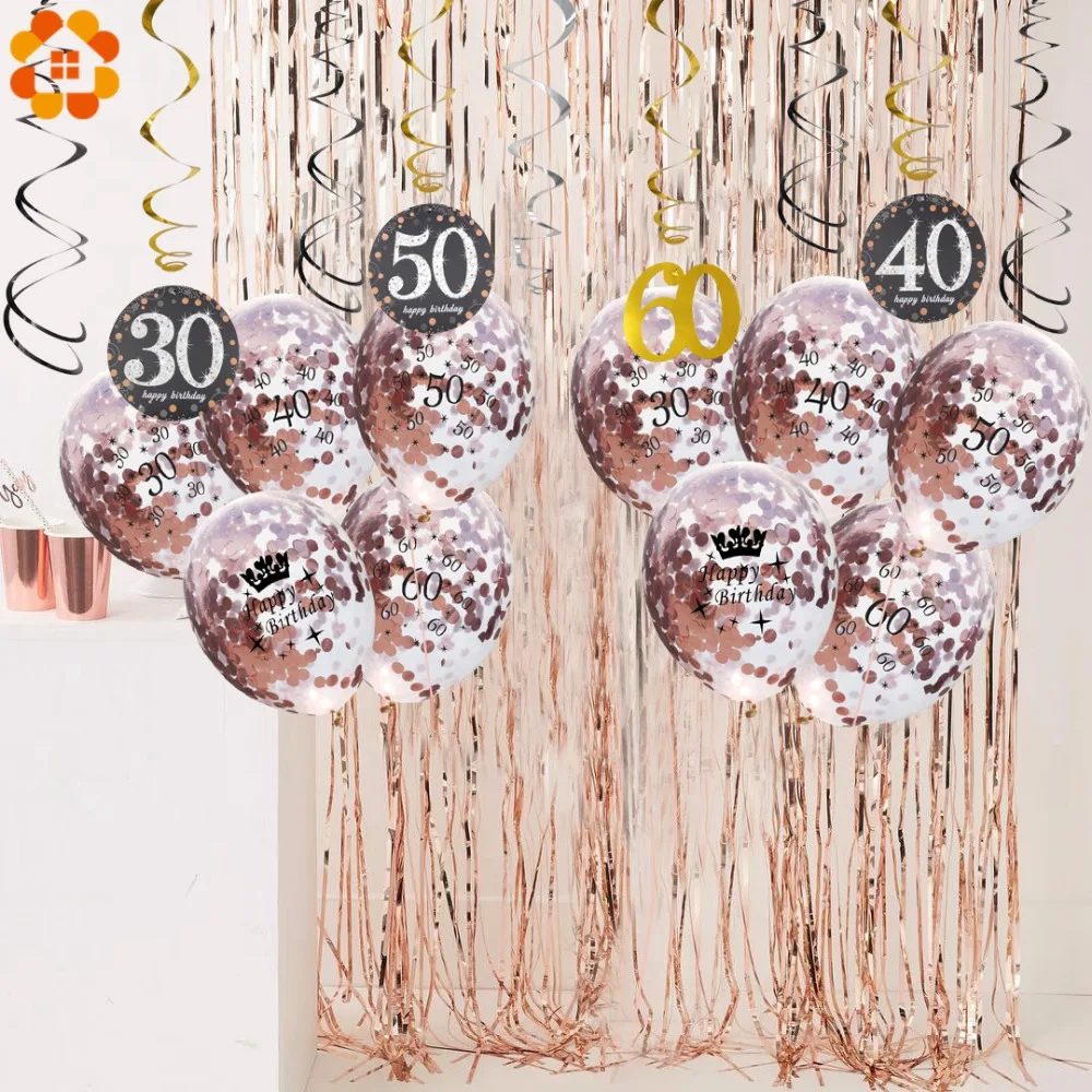 Globo de confeti para fiesta de cumpleaños, espiral de colgar en el ...