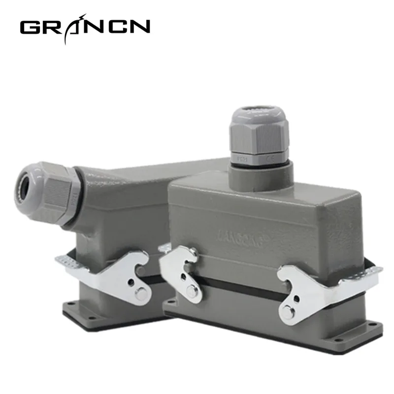 Grancn Heavy Duty Connectors Hdc-he-010-2 F/m 10pin 16a 500v Industrial Rectangular Aviation ...