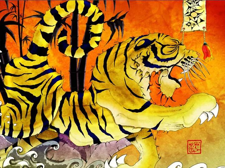 Japanese Traditional Tiger Art