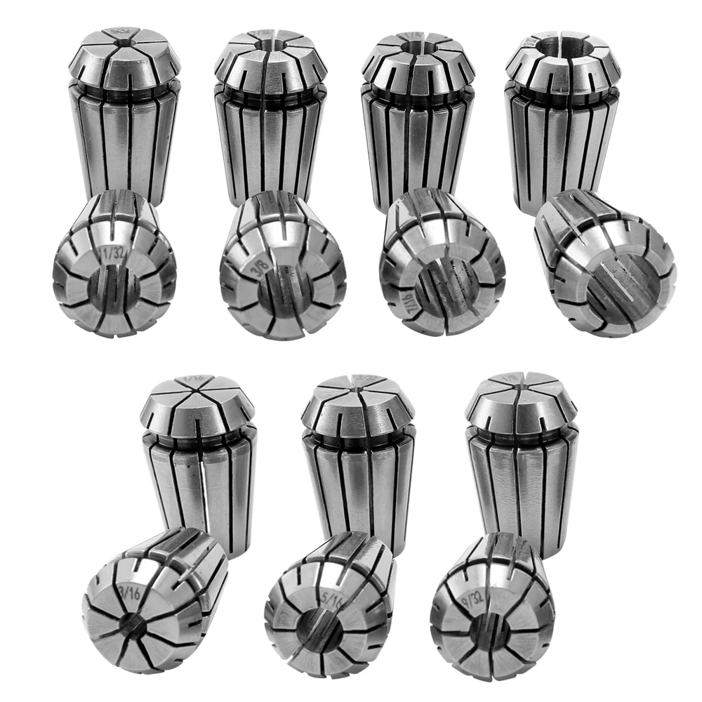 14PCS ER20 High Quality Imperial Steel Spring Collet CNC Workholding ...