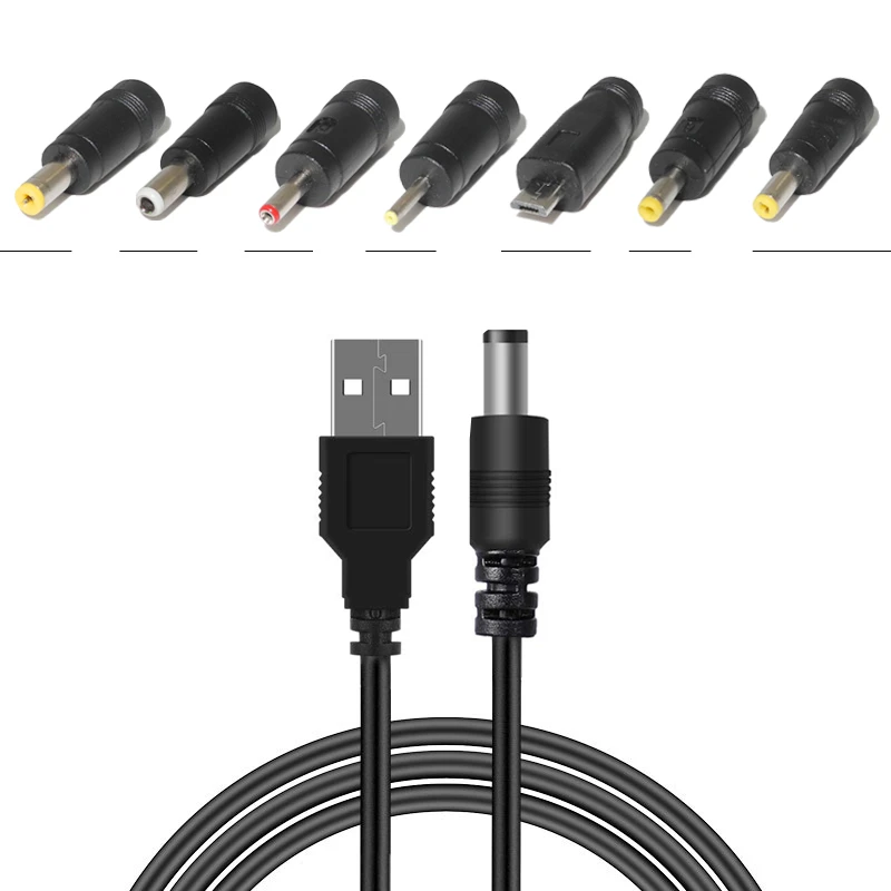USB to DC Power Cable Universal USB to DC Jack Charging Cable Power ...
