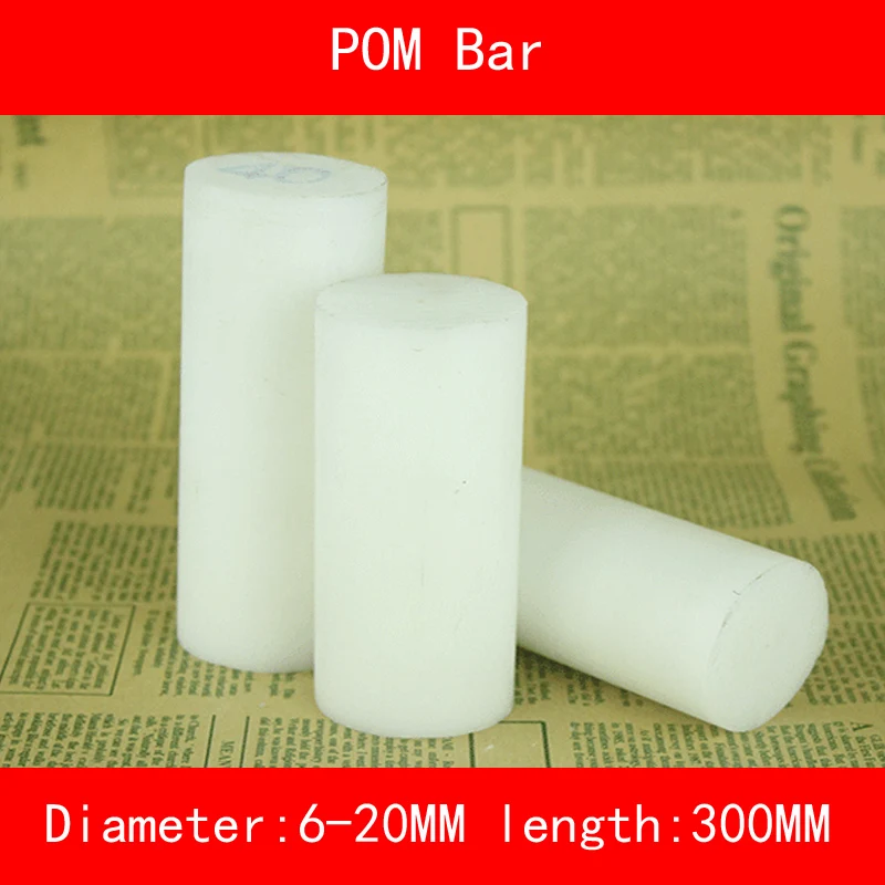 length 300mm diameter 6-20mm POM Bar Polyoxymethylene stick CNC Model ...