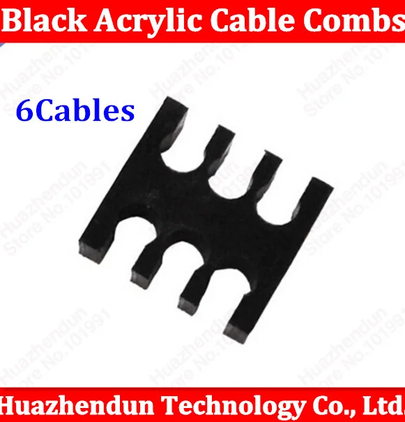 High-Quality-Black-Acrylic-Cable-Combs-for-3mm-Cables-6-Cables-Comb ...