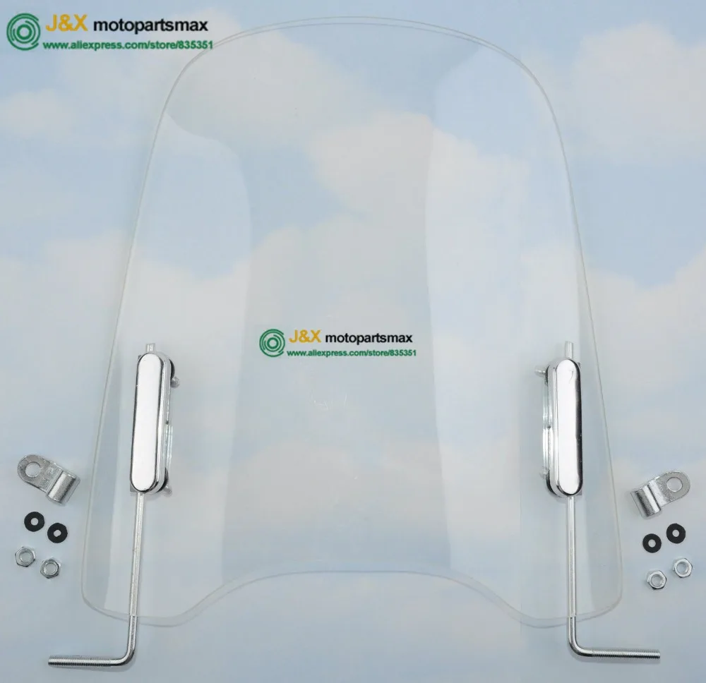 WINDSCREENS-MOTORCYCLE-WINDSHIELD-GY6-SCOOTER-MOPED-MiniBike-Cycle-Bike ...