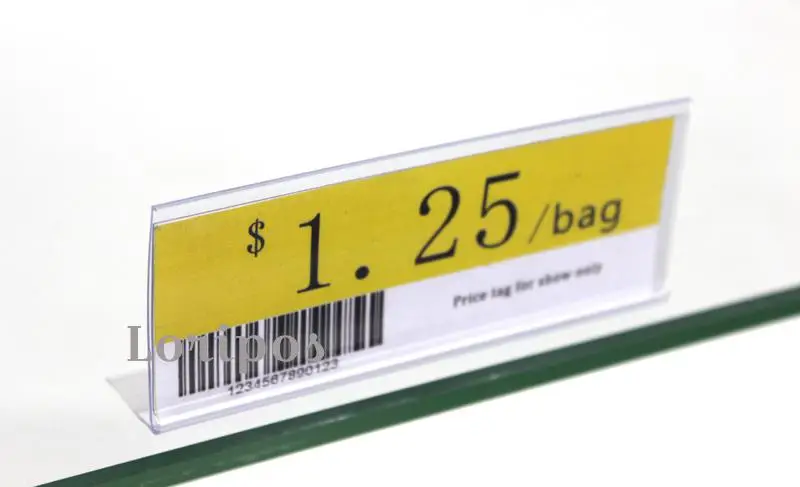 Shelf Channel Strip Shelf Edge Sign Holder Clear Shelf Tag Label Holder ...
