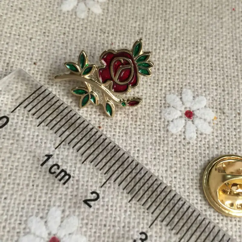 100pcs Customized Rose Personality Unique Pins Cute Small Soft Enamel