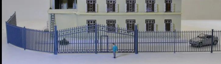 1/87 Model Train ho scale railings and door diy kit architectural model ...