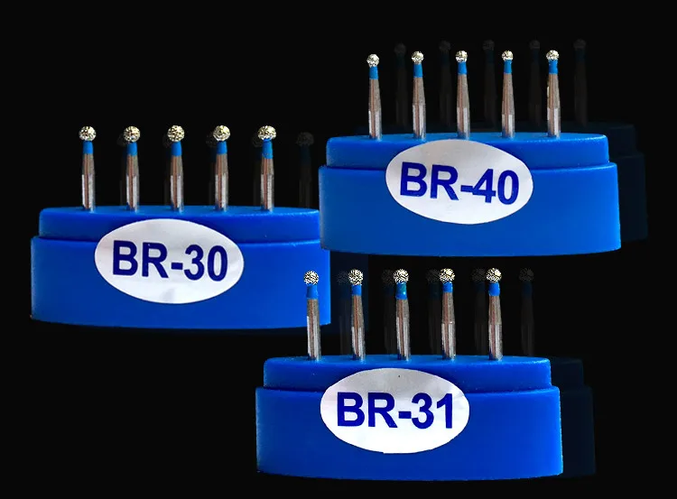 100pcs Dental Diamond burs FG BR series ( BR 30,BR 31,BR 40,BR 41,BR 45 ...