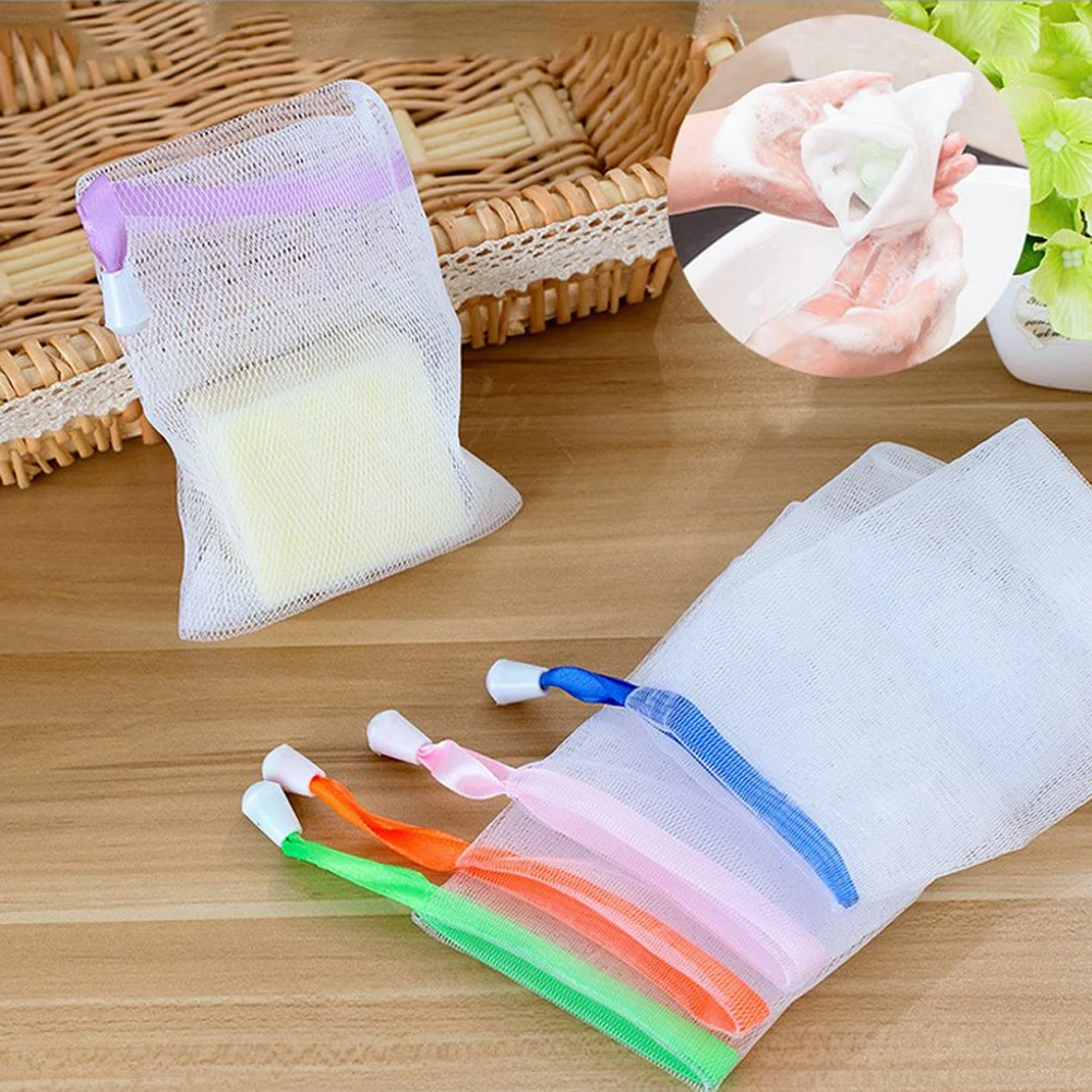New 1 Piece Color Random Soap Blister Mesh Double Layer Soap Net