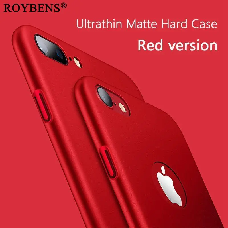 For iPhone 7 Red Case Luxury High Quality Hard PC Case For iPhone 6 6S ...