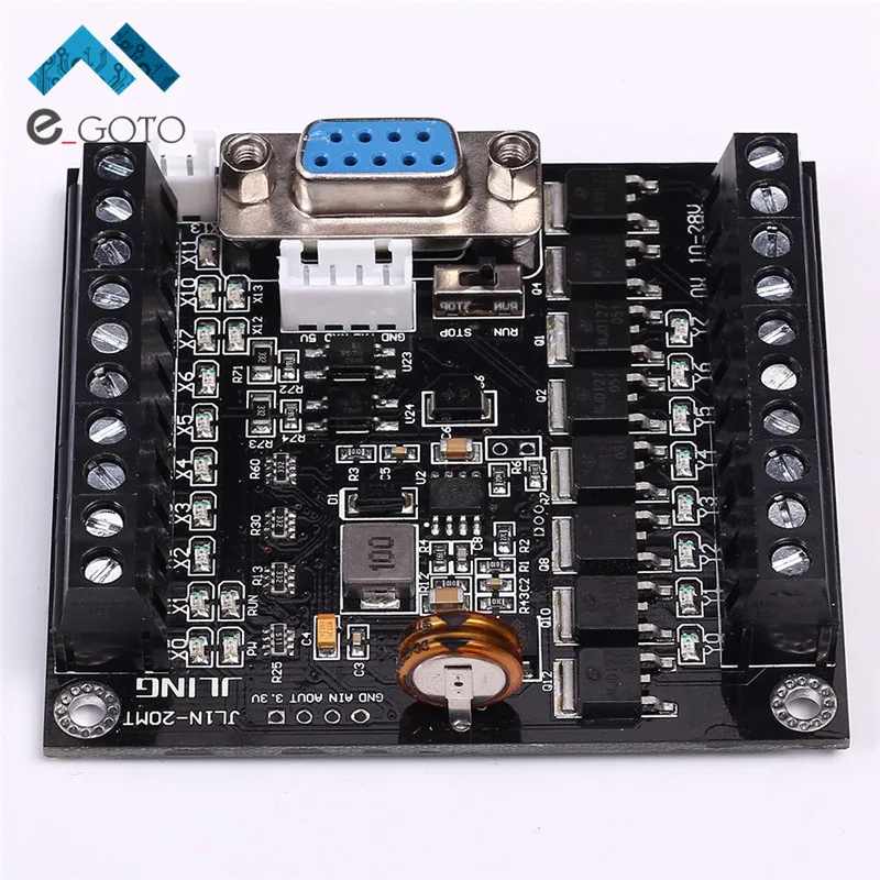 DC 10 28 V PLC JL1N 20MT 32 de alta velocidad ARM MCU controlador 12 puntos 8 señala Rail ...