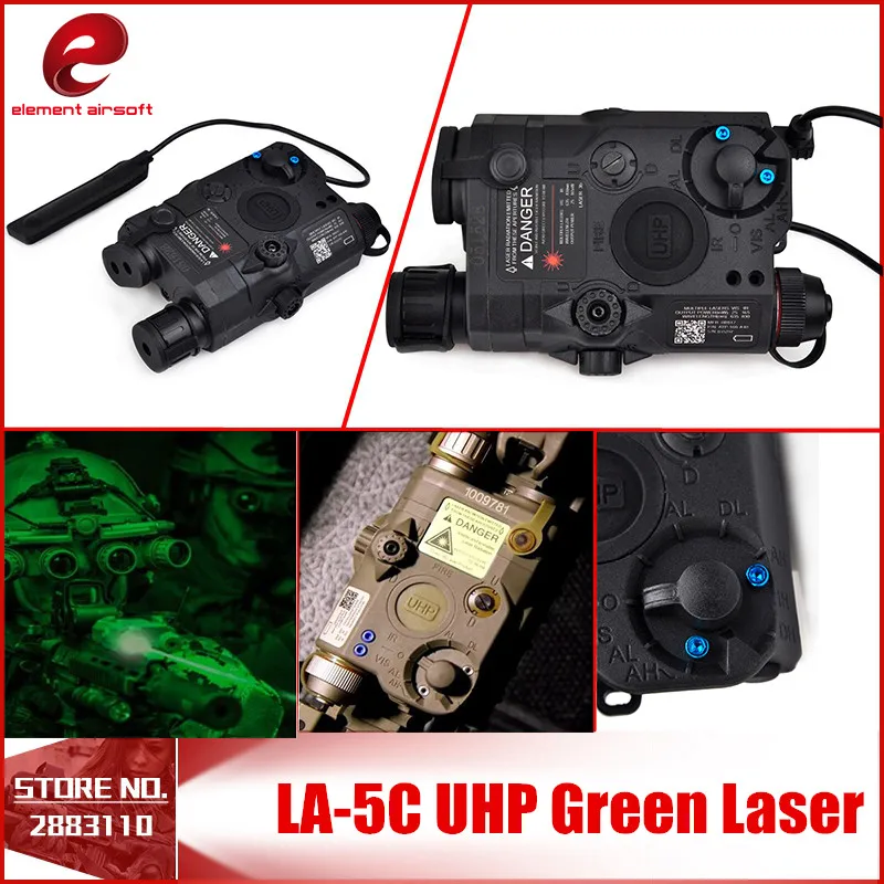 Linterna Airsoft Element Softair, LA 5C, PEQ, UHP, táctica, láser, luz ...