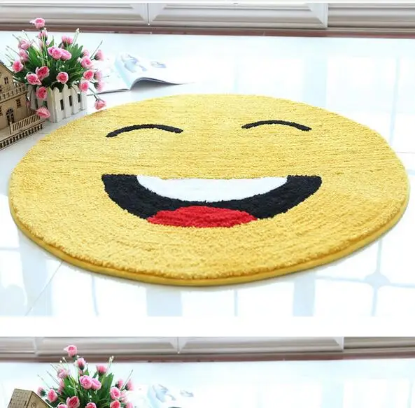Aliexpress.com : Buy Cartoon Emoticons Smile Face Round Carpet area ...