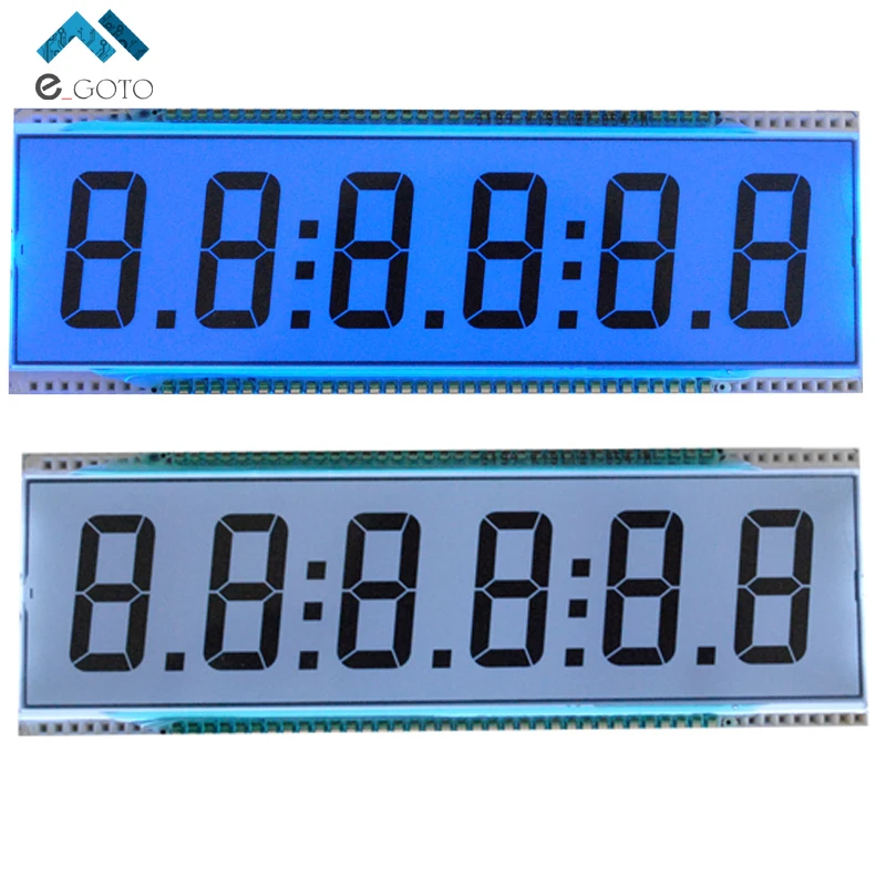 Reflection Ed139 6 Digit 7 Segment Lcd Display Screen Static Driving Tn Positive Display 5v 137 3050