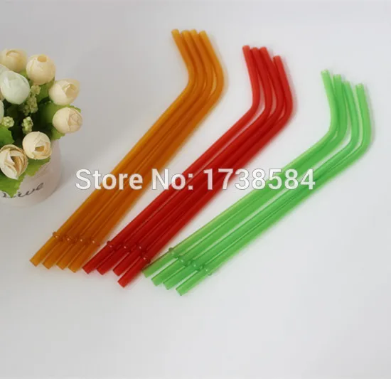 Reusable Acrylic Plastic Drinking Straws Cocktail Straw With Solid