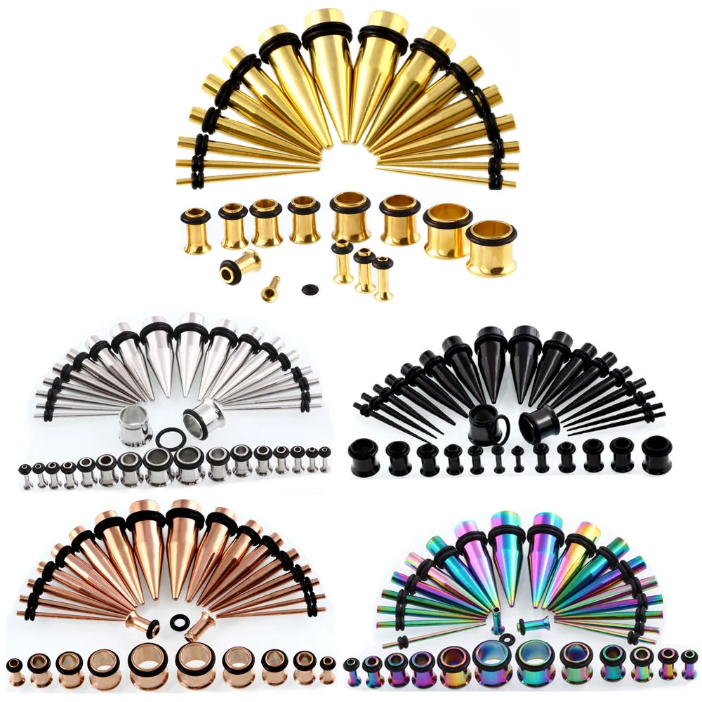 Expansor-de-oreja-de-acero-inoxidable-316l-Kit-de-t-nel-de-Piercing-c ...