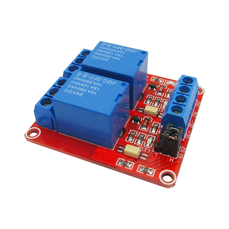 2 way relay module with optocoupler isolation to support high and low ...