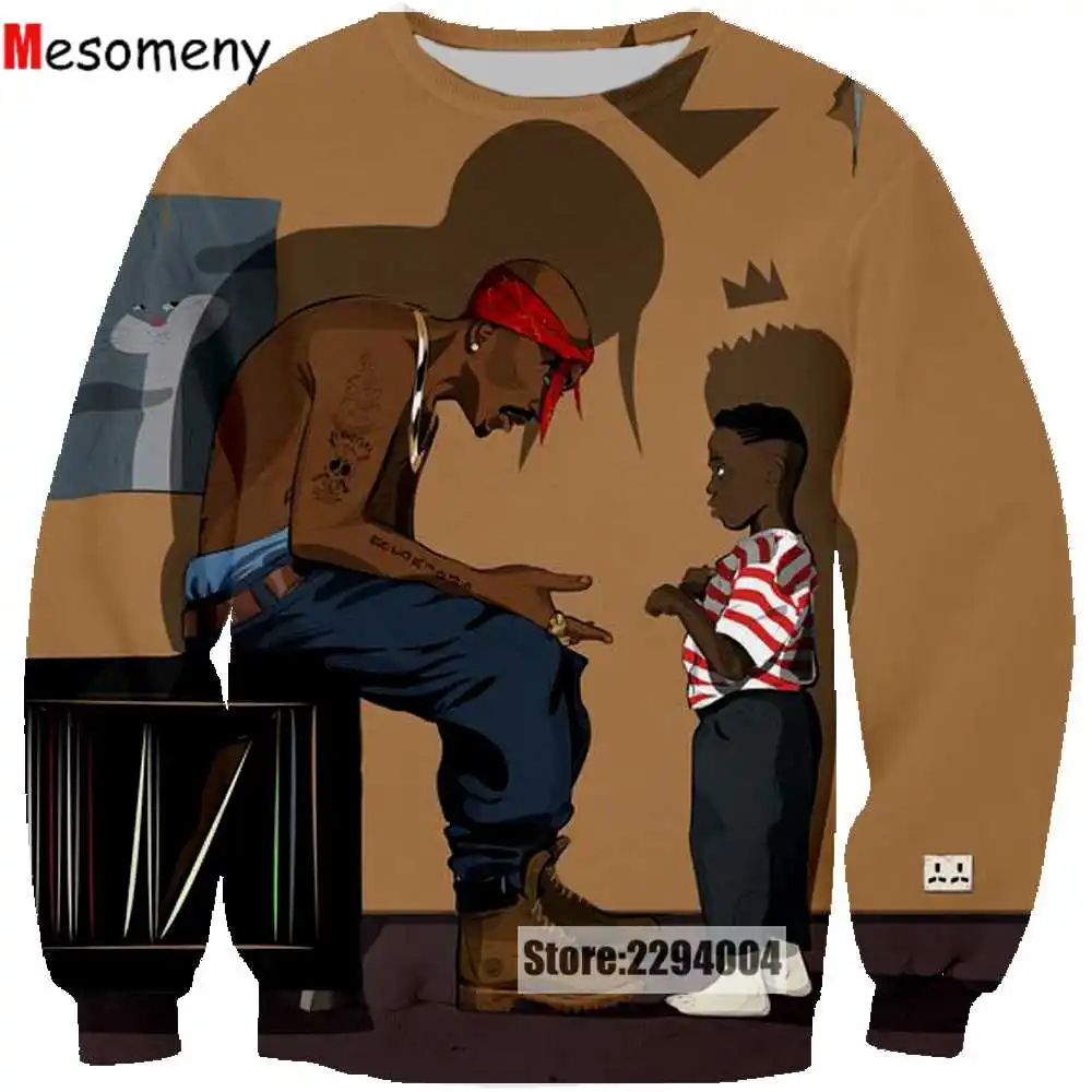 Mesomeny 2018 Free Shipping Men Women Sweatshirt 3D Print 2pac Tupac ...