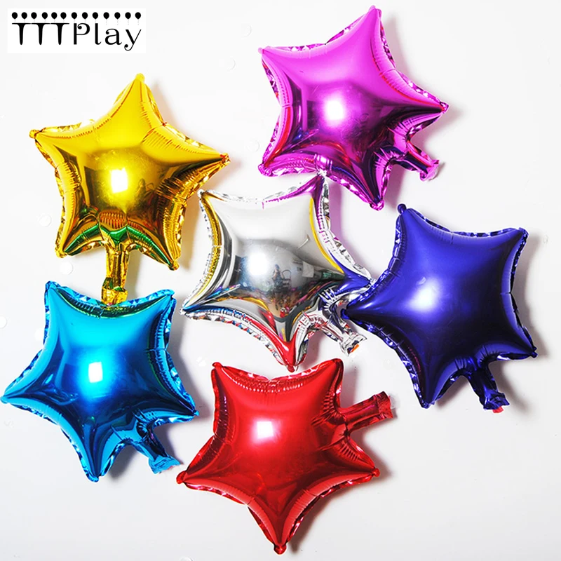 Hot Sell 10pcs Lot 10inch Helium Ballon Star Wedding Large Aluminum