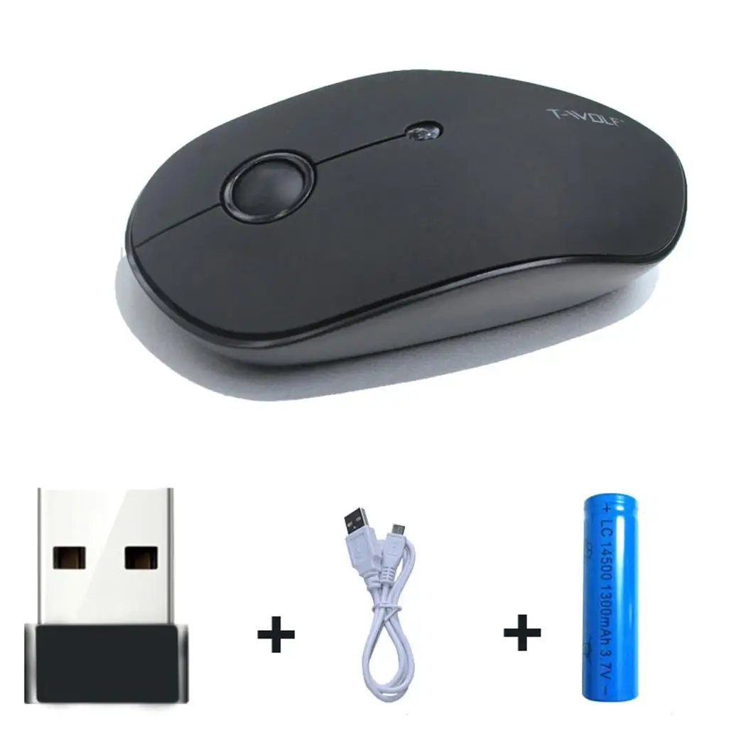 Durable Lightweight Charging Illuminate Wireless Mouse 15 meters 6mA 2 ...