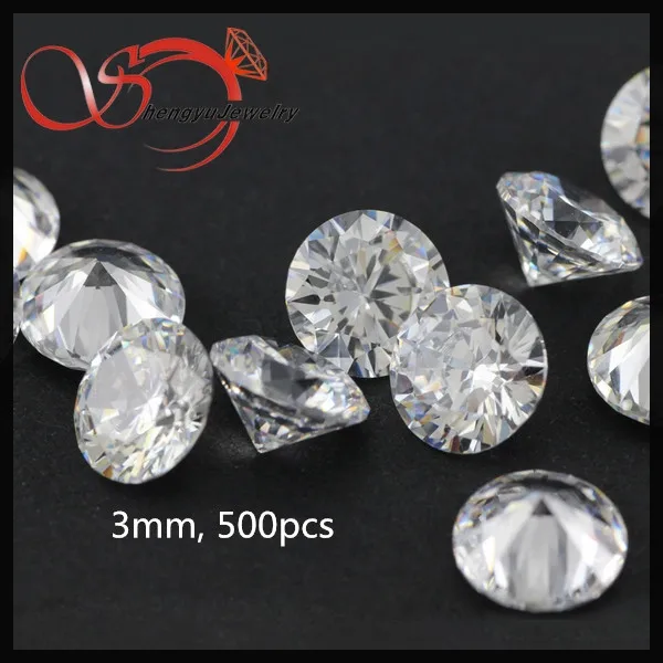 500pcs CZ AAAAA Quality 3mm stone for lady ring|cz stone|stones for ...