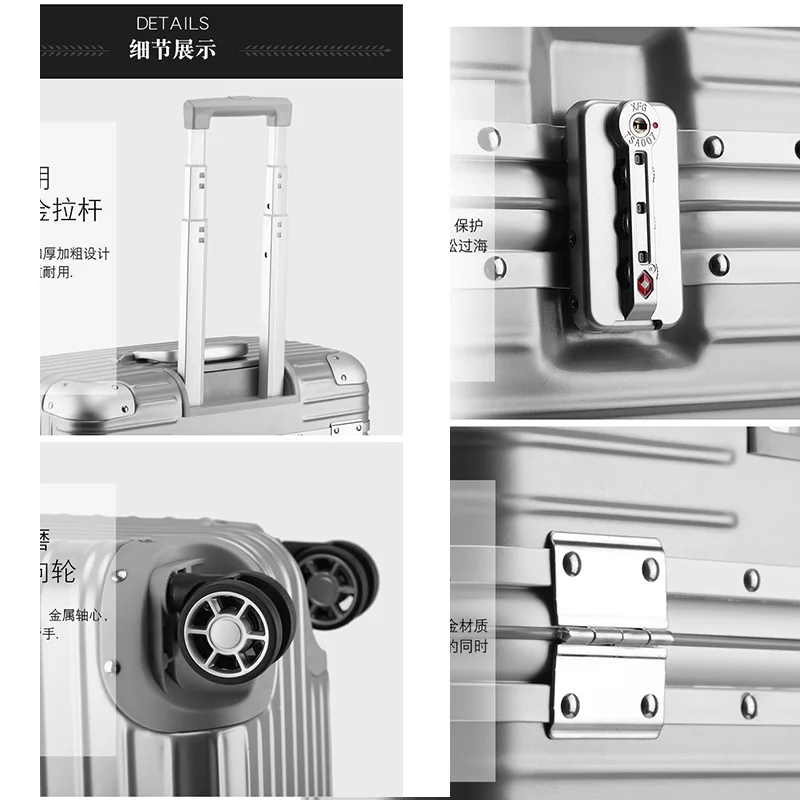 18/24inch travel suitcase captain airborne chassis box camera aluminum ...