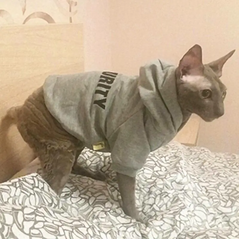 Security Pet Cat Clothes Cat Fashion Coat Jacket Hoodie For Small Cats ...