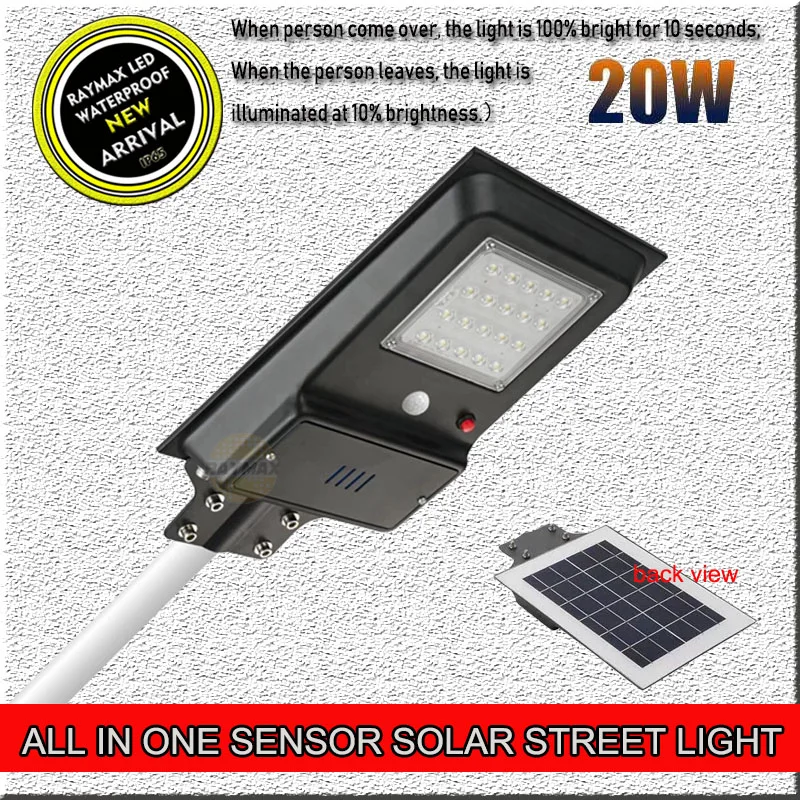 Farola solar led, 20w, 40w, 60w, 12 horas de luz por cada carga, Envío ...