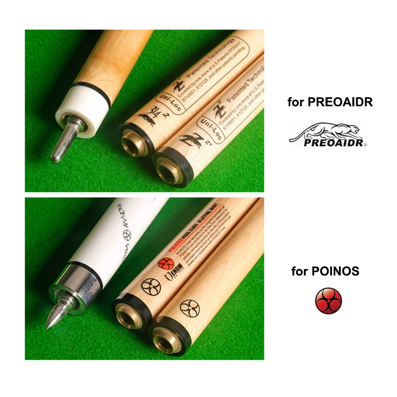 PREOAIDR 3142 Z2 POINOS Billiard Pool Stick 10mm 11.5mm 13mm Tip ...