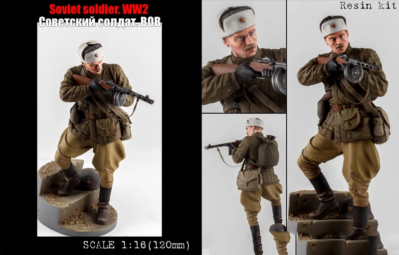 1/16 Scale Resin Figure Soviet Red Army Soldier 120mm - Model Building ...