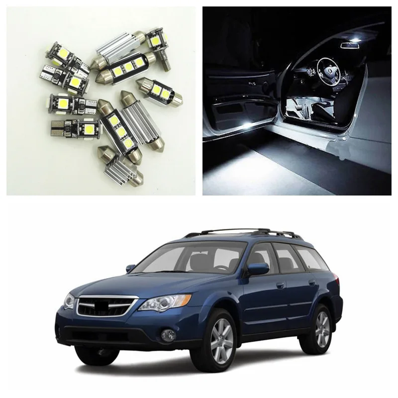 10pcs White Car LED Light Bulbs Interior Package Kit For 2000 2009 ...