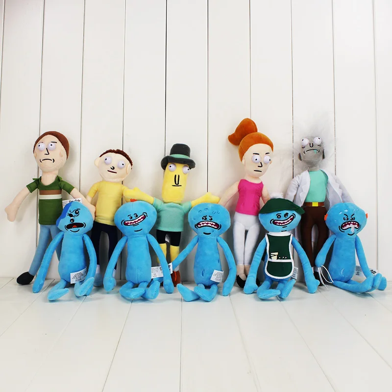 1 шт., 25-30 см, Рик и Морти, Мягкая Плюшевая Кукла Happy Sad Foamy ...