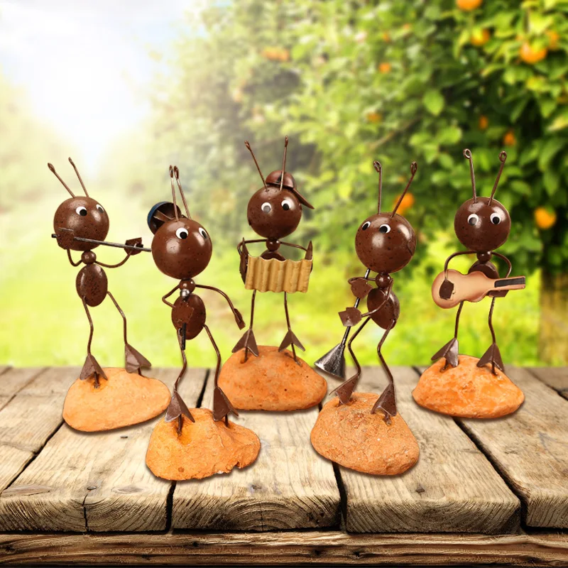 Reminiscence Retro Ancient Metal Ants Small Ornaments Music Ants Models ...