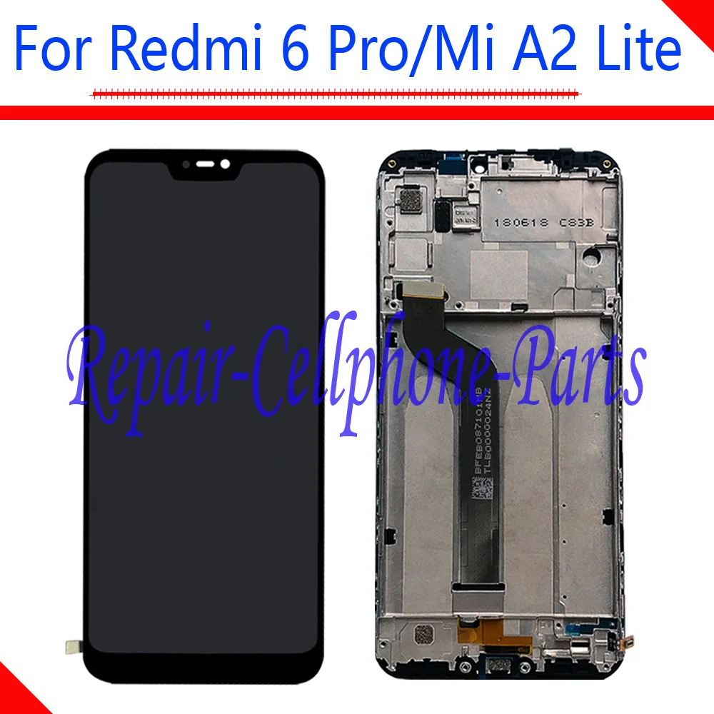 สีดำใหม่สำหรับ Xiaomi Redmi 6 Pro Redmi 6Pro จอแสดงผล LCD + หน้าจอ ...