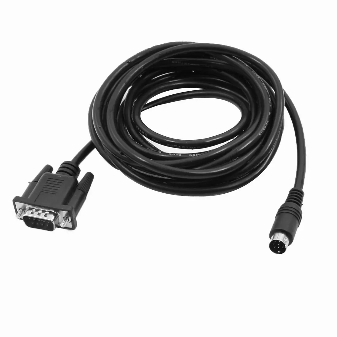 Usb To Db9 10ft Mini Din To DB9 RS232 PLC Programming Cable - Male To ...