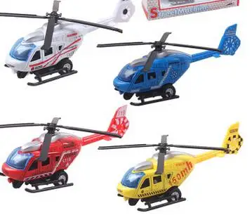 Children's toy alloy Pull back helicopter toys Aviation military model ...