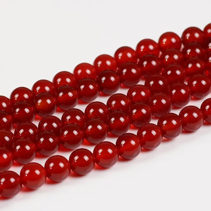 200pcs A+ premium polished 3mm 14mm Dark Red Agate round natural ...