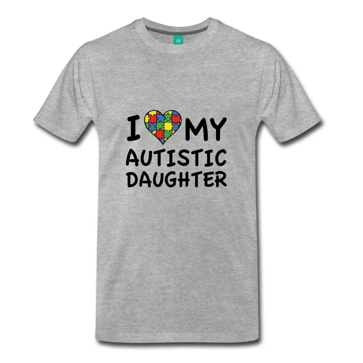Love My Autistic Daughter Men's T Shirt Casual Man Tees Mens Tops Hip ...