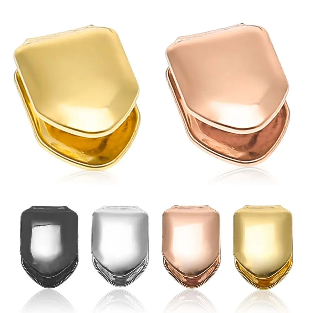 Single Fake Grills Teeth Golden Color Hip Hop Tooth Cap Top Bottom ...