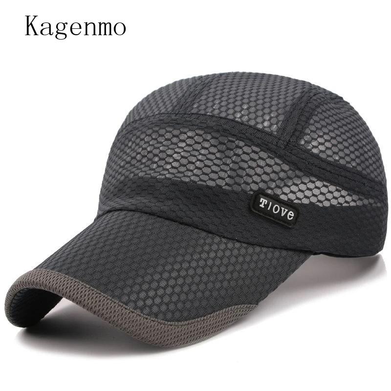 Kagenmo Quick Dry Men Baseball Cap Breathable Mesh Men Hat Sports Thin ...