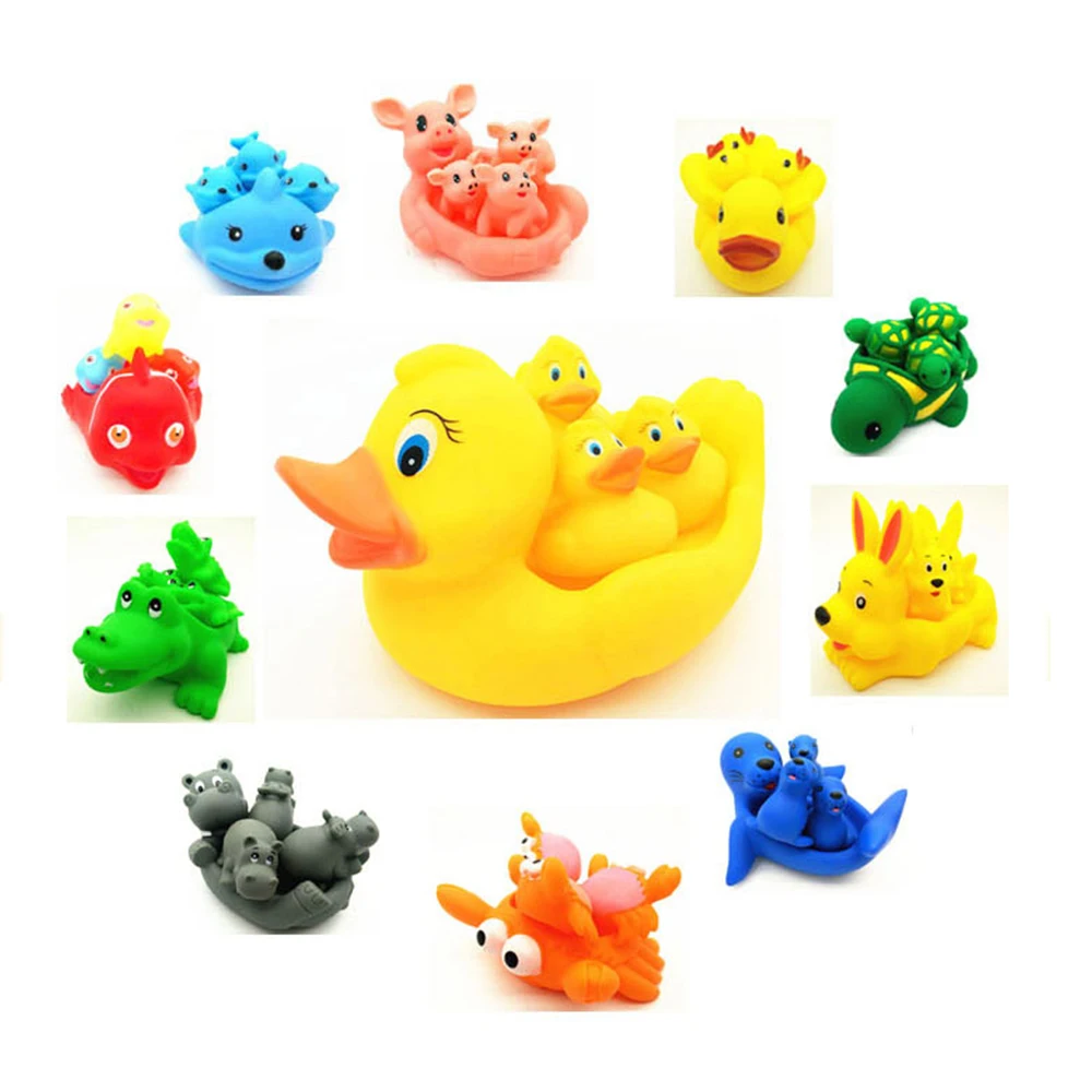 Lovely Rubber Squeeze Baby Bath Toy Lovely Animals Hippo/Dolphin/Bunny ...
