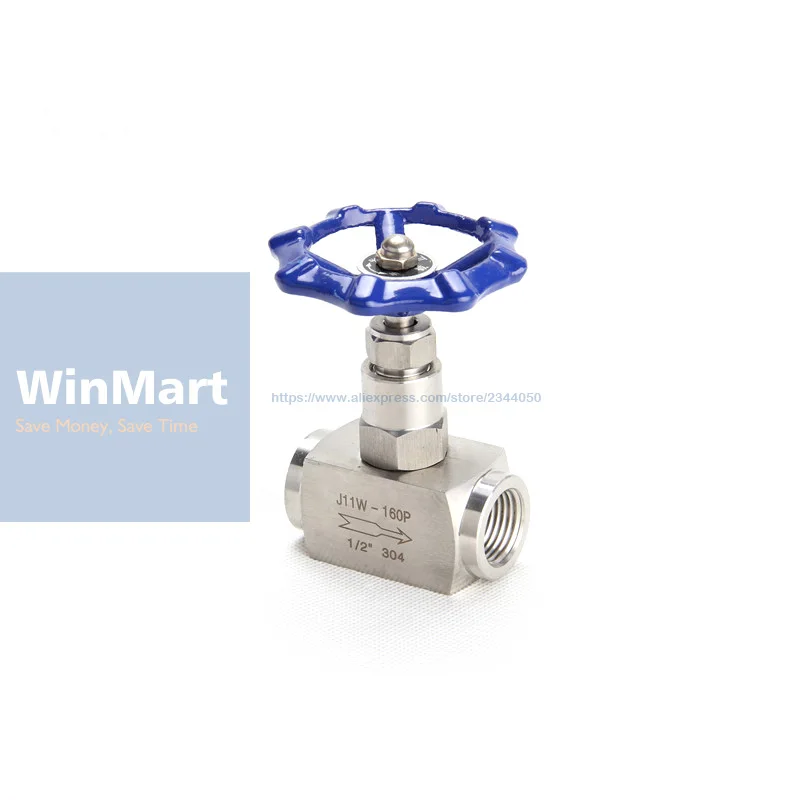 Female Needle Valve Flow Control 1/4" 304 Stainless Steel With Blue ...