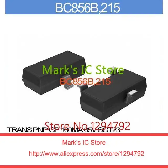 BC856B,215 TRANS PNP GP 100MA 65V SOT23 BC856B,2 856B,2 BC856B 856B,21 BC856 856B,215|sot23|pnp ...